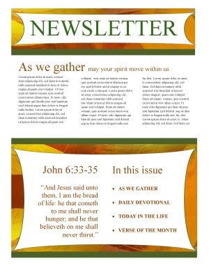 ShareFaith Media » Fall Newsletter Template Design – ShareFaith Media