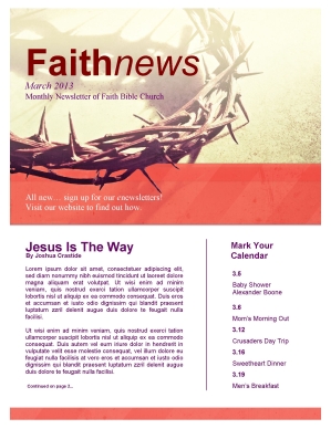 ShareFaith Media » Easter Crown of Thorns Newsletter Template ...