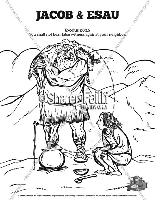 ShareFaith Media » Story Of Jacob and Esau Bible Coloring Pages ...