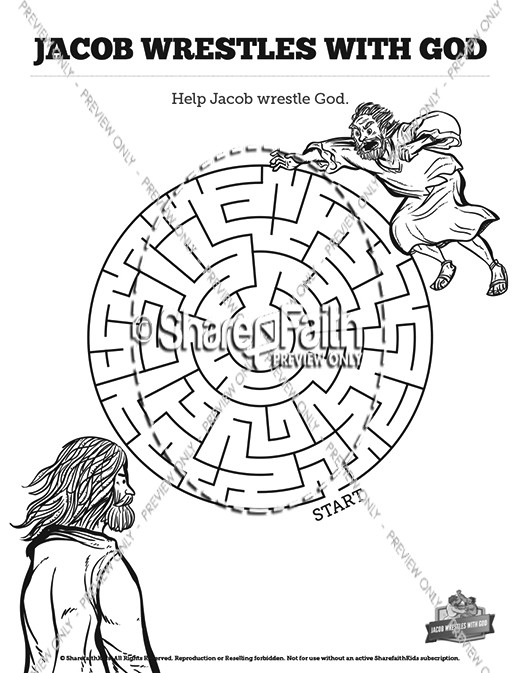 ShareFaith Media » Jacob Wrestles With God Bible Word Search Puzzles ...