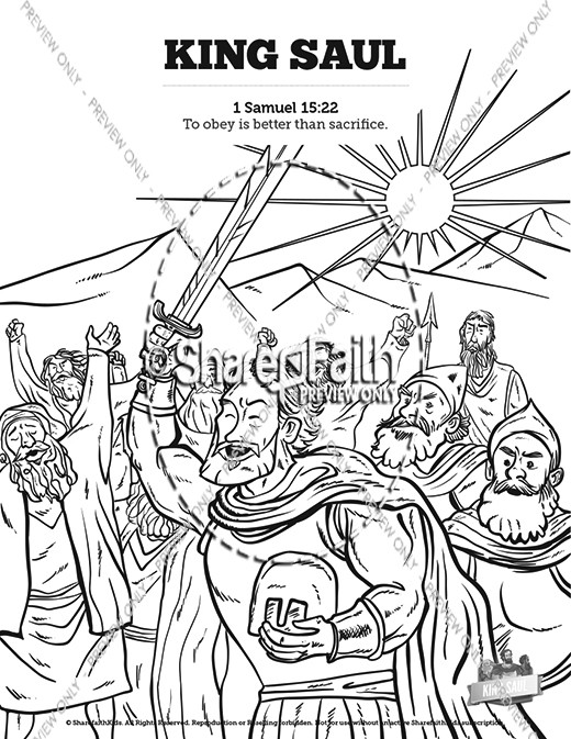 ShareFaith Media » King Saul Sunday School Coloring Pages – ShareFaith ...