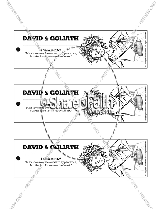 ShareFaith Media » David and Goliath Bible Bookmarks – ShareFaith Media