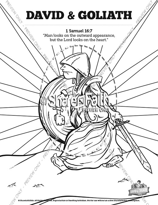 ShareFaith Media » David and Goliath Sunday School Coloring Pages ...