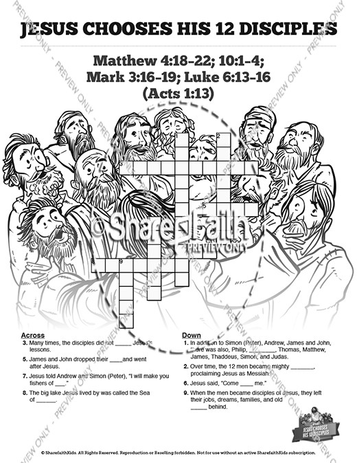 ShareFaith Media » Jesus Chooses His 12 Disciples Sunday School ...