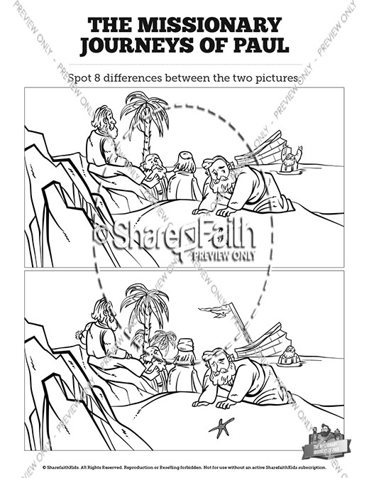 ShareFaith Media » Paul’s Missionary Journeys Sunday School Coloring ...