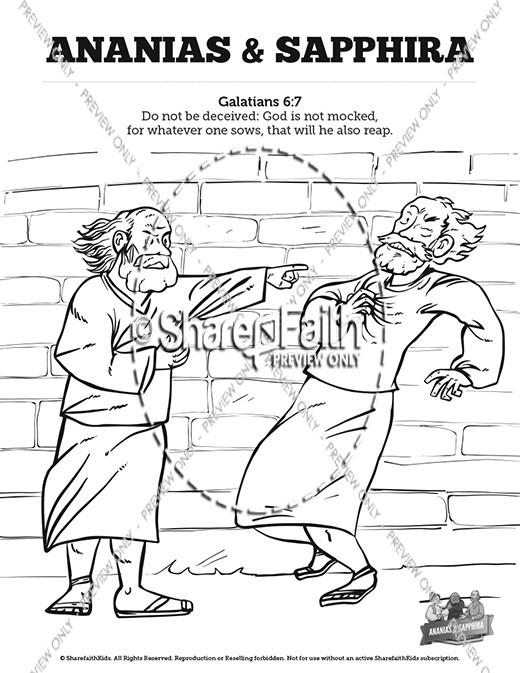 ShareFaith Media » Acts 5 Ananias and Sapphira Bible Bookmarks ...