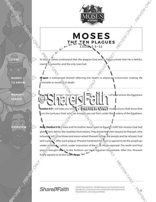 ShareFaith Media » 10 Plagues of Egypt Sunday School Curriculum ...