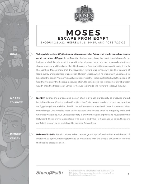 ShareFaith Media » Exodus 2 Moses Escapes From Egypt Curriculum ...