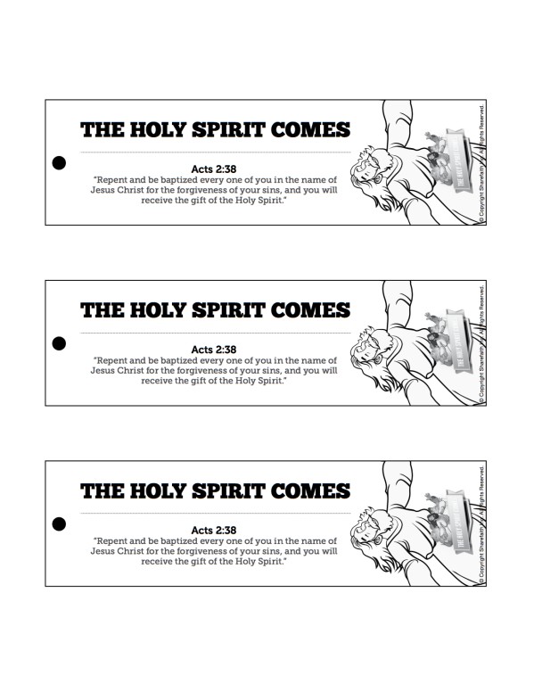 ShareFaith Media » Acts 2 The Holy Spirit Comes Bible Bookmarks ...
