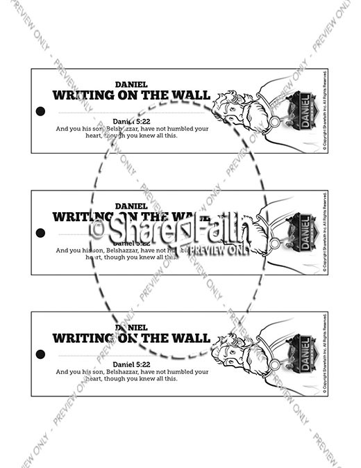 ShareFaith Media » Daniel 5 Writing On The Wall Bible Bookmarks ...