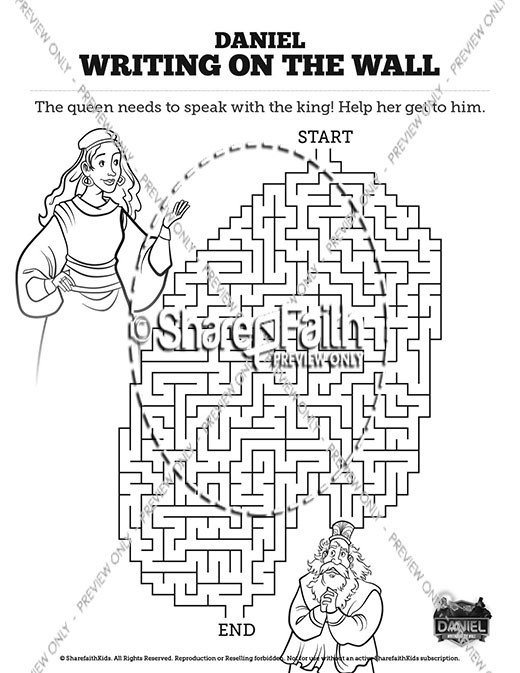 ShareFaith Media » Daniel 5 Writing On The Wall Kids Bible Story ...