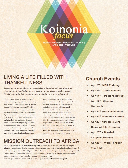 ShareFaith Media » Easter Sunday Colorful Church Newsletter ...