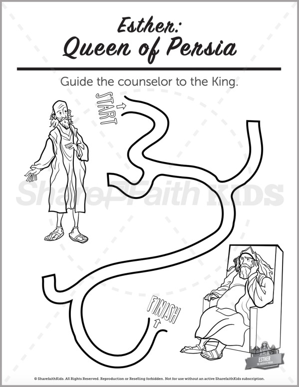 ShareFaith Media » The Story of Esther Preschool Dot to Dot ...