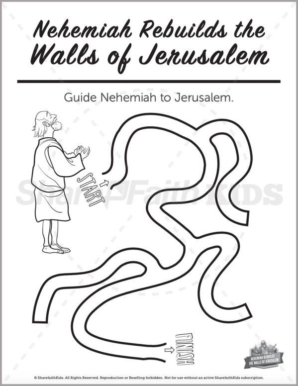 ShareFaith Media » The Story of Nehemiah Preschool Mazes – ShareFaith Media