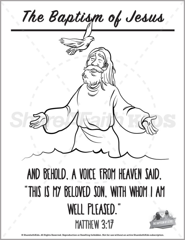 ShareFaith Media » Matthew 3 The Baptism of Jesus Preschool Coloring ...