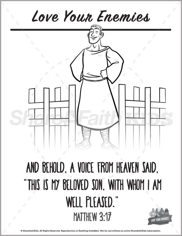 ShareFaith Media » Matthew 5 Love Your Enemies Preschool Coloring Pages ...