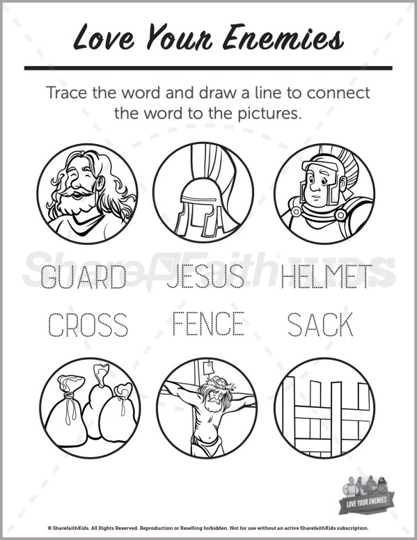 ShareFaith Media » Matthew 5 Love Your Enemies Preschool Word Picture ...