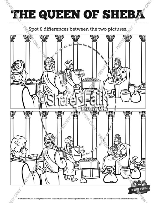 ShareFaith Media » 1 Kings 10 The Queen of Sheba Bible Mazes ...