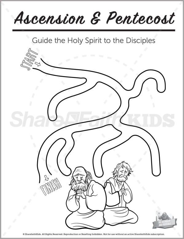 ShareFaith Media » Acts 2 The Ascension and Pentecost Preschool Mazes ...
