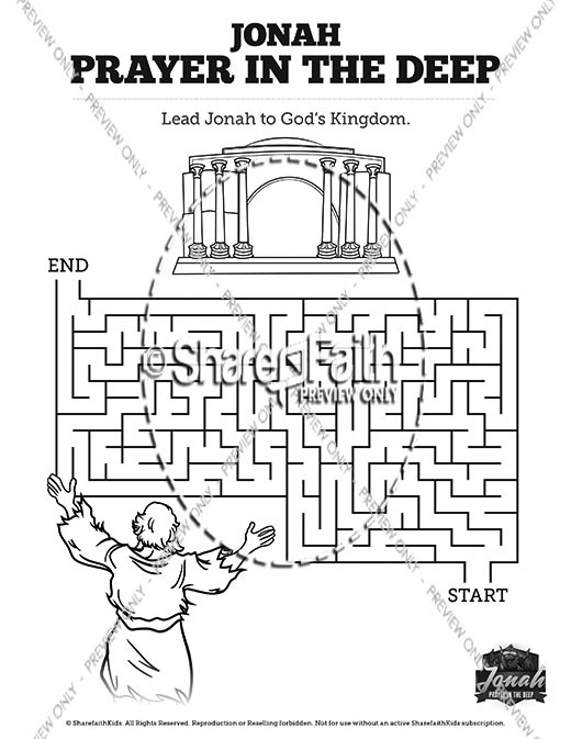 ShareFaith Media » Jonah 2 Prayer in the Deep Bible Mazes – ShareFaith ...