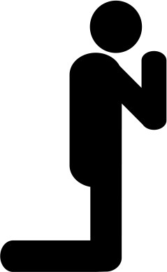 ShareFaith Media » Kneeling Man in Prayer Symbol – ShareFaith Media