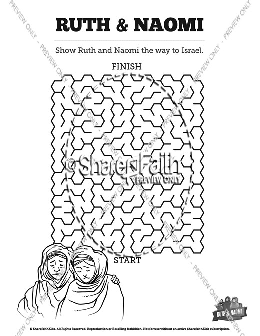 ShareFaith Media » Ruth and Naomi Bible Mazes – ShareFaith Media
