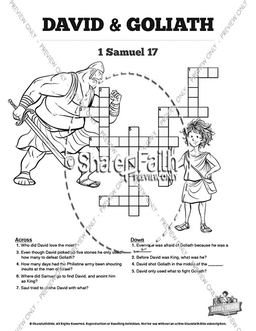 ShareFaith Media » David and Goliath Bible Word Search Puzzles ...