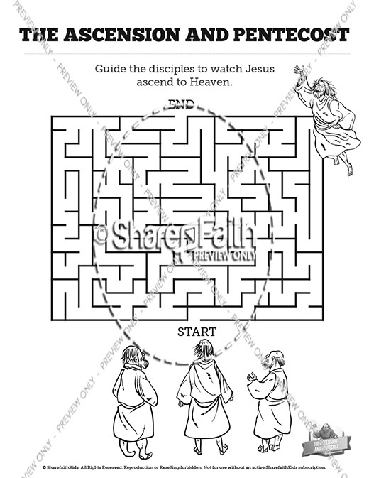 ShareFaith Media » The Ascension and Pentecost Bible Mazes – ShareFaith ...