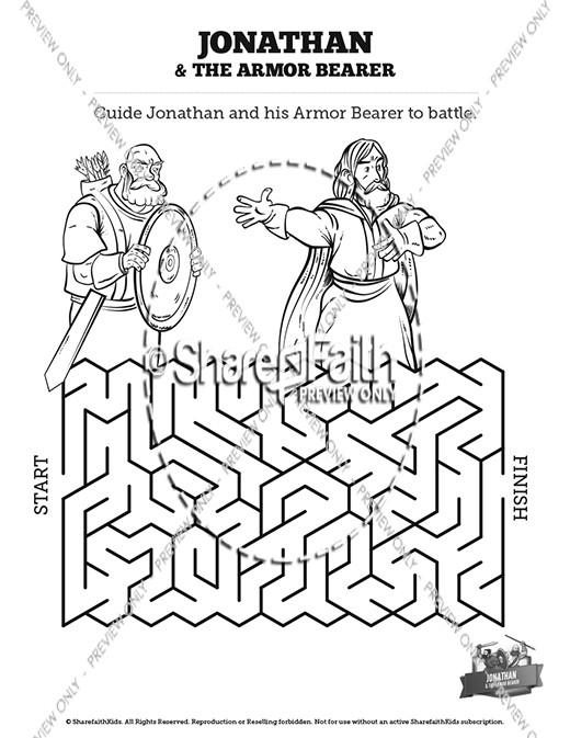 ShareFaith Media » Jonathan And His Armor Bearer Bible Mazes ...