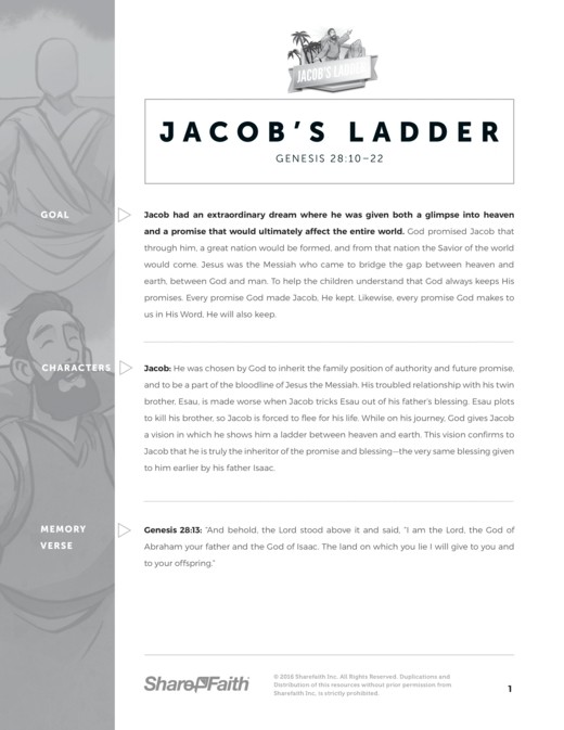 ShareFaith Media » Genesis 28 Jacobs Ladder Bible Mazes – ShareFaith Media