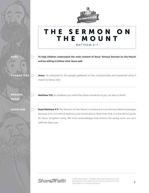 ShareFaith Media » Sermon On the Mount (Beatitudes) Bible Mazes ...