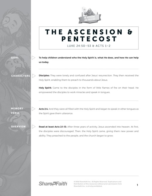 ShareFaith Media » The Ascension and Pentecost Bible Video For Kids ...
