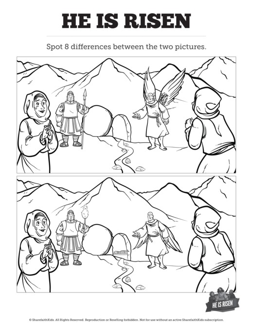 ShareFaith Media » Matthew 28 He Is Risen Easter Bible Word Search ...