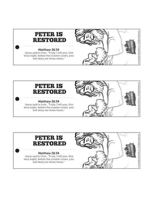 ShareFaith Media » John 21 Peter Is Restored Bible Bookmarks ...