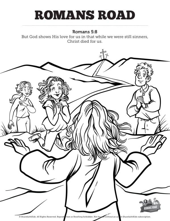 ShareFaith Media » Romans Road Sunday School Coloring Pages ...