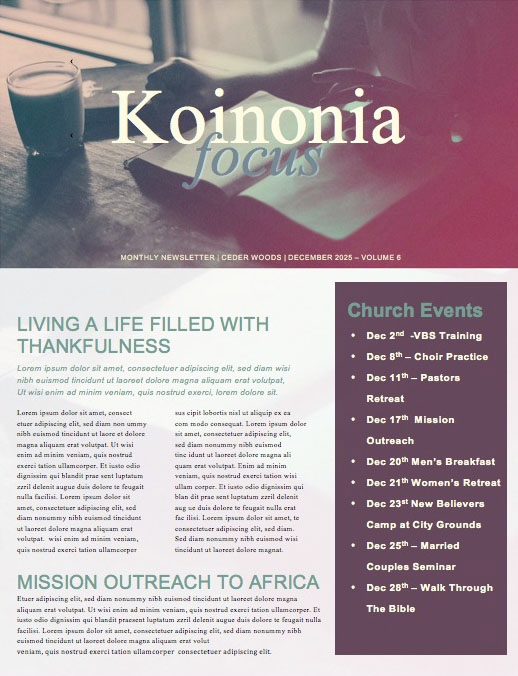 ShareFaith Media » Prayer And Fasting Newsletter Template – ShareFaith ...
