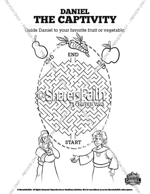 ShareFaith Media » Daniel 1 The Captivity Sunday School Crossword ...
