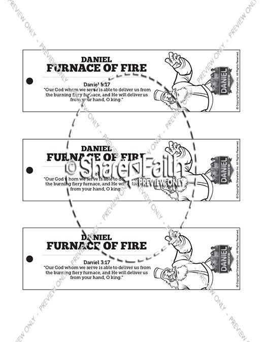 ShareFaith Media » Daniel 3 The Fiery Furnace Bible Bookmarks ...