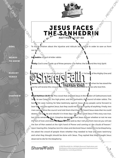 ShareFaith Media » Matthew 26 Jesus Before the Sanhedrin Curriculum ...