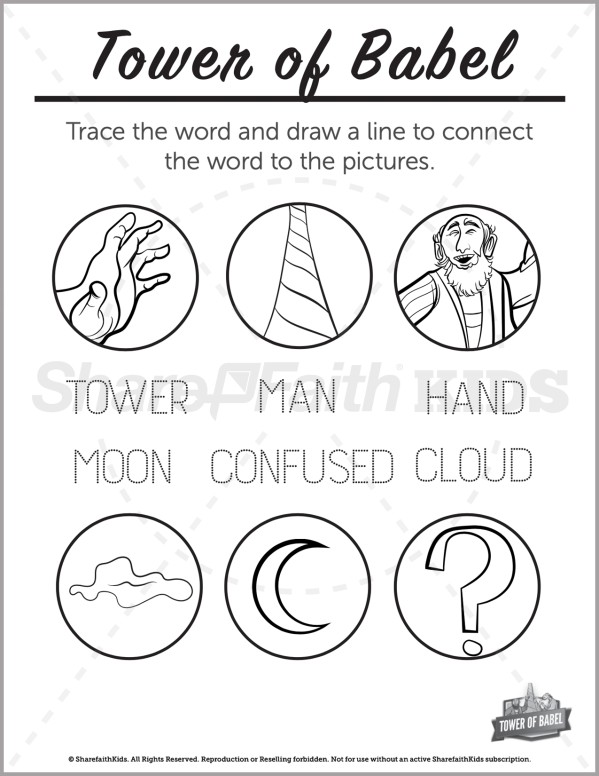 ShareFaith Media » Genesis 11 Tower of Babel Preschool Dot to Dot ...