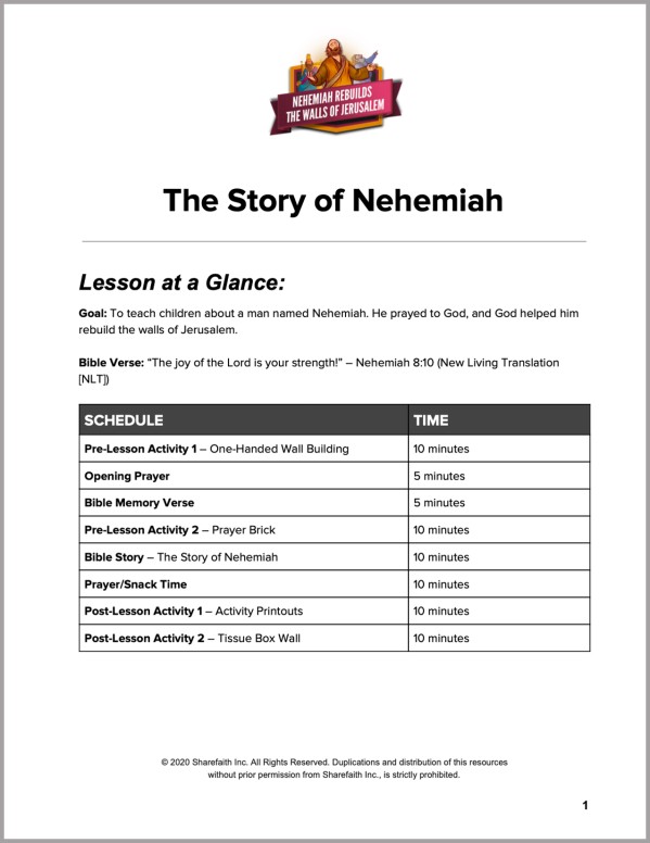 ShareFaith Media » The Story of Nehemiah Preschool Mazes – ShareFaith Media