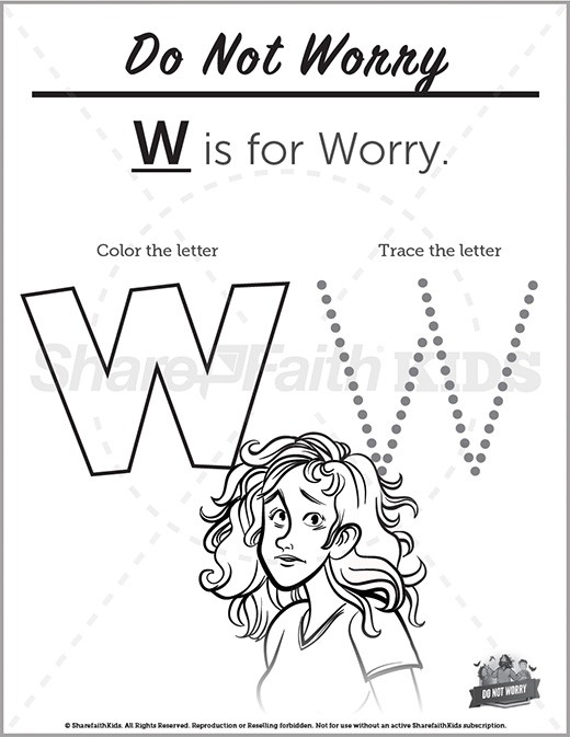 ShareFaith Media » Matthew 6 Do Not Worry Preschool Coloring Pages ...