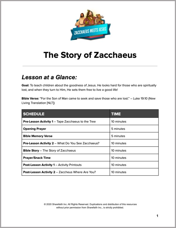 ShareFaith Media » Luke 19 The Story of Zacchaeus Preschool Bible Video ...