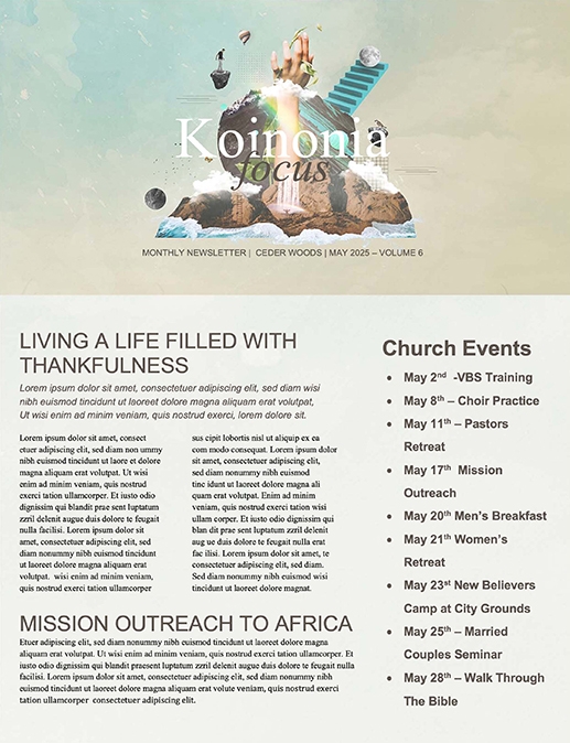 Church Newsletters | Page 6 | ShareFaith Media