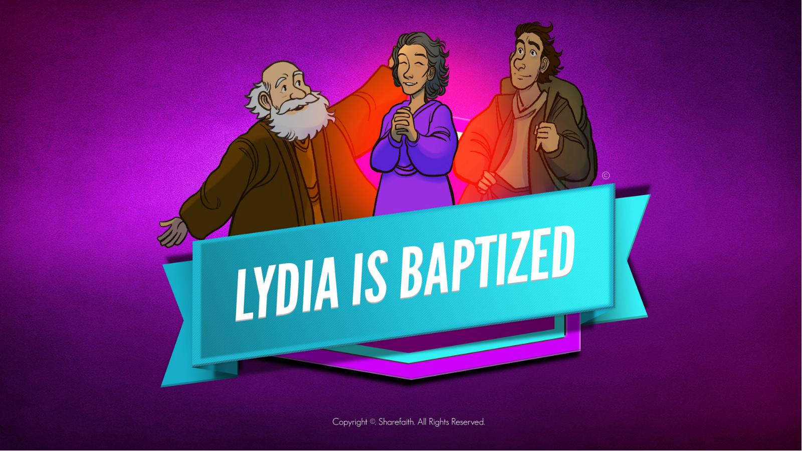 ShareFaith Media » Acts 16 Lydia is Baptized Kids Bible Story ...